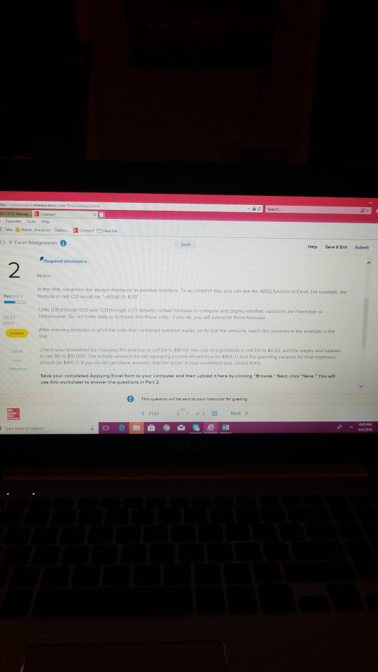 Solved Connedt Excel Assignments Help Save &Exit Required | Chegg.com