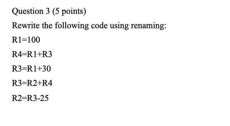 Solved Question 3 (5 points) Rewrite the following code | Chegg.com