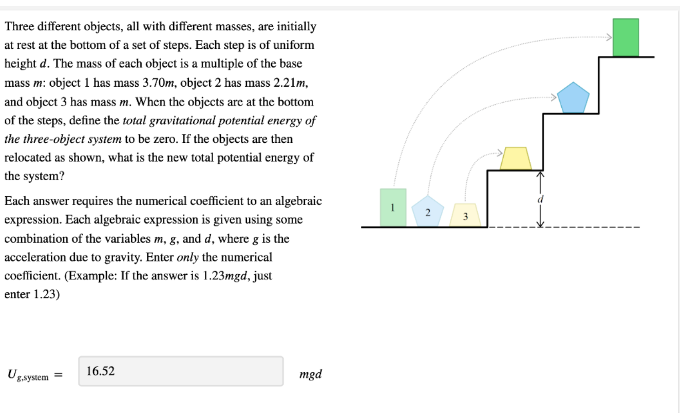 Solved Three different objects, all with different masses, | Chegg.com