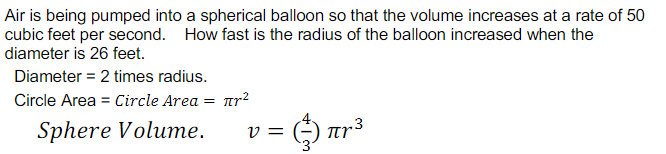 Solved Air is being pumped into a spherical balloon so that | Chegg.com