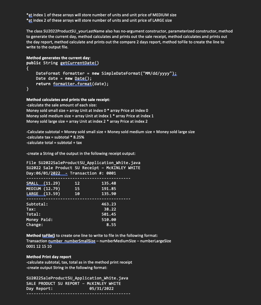 Solved *From now and on yourlastName will be changed to your | Chegg.com