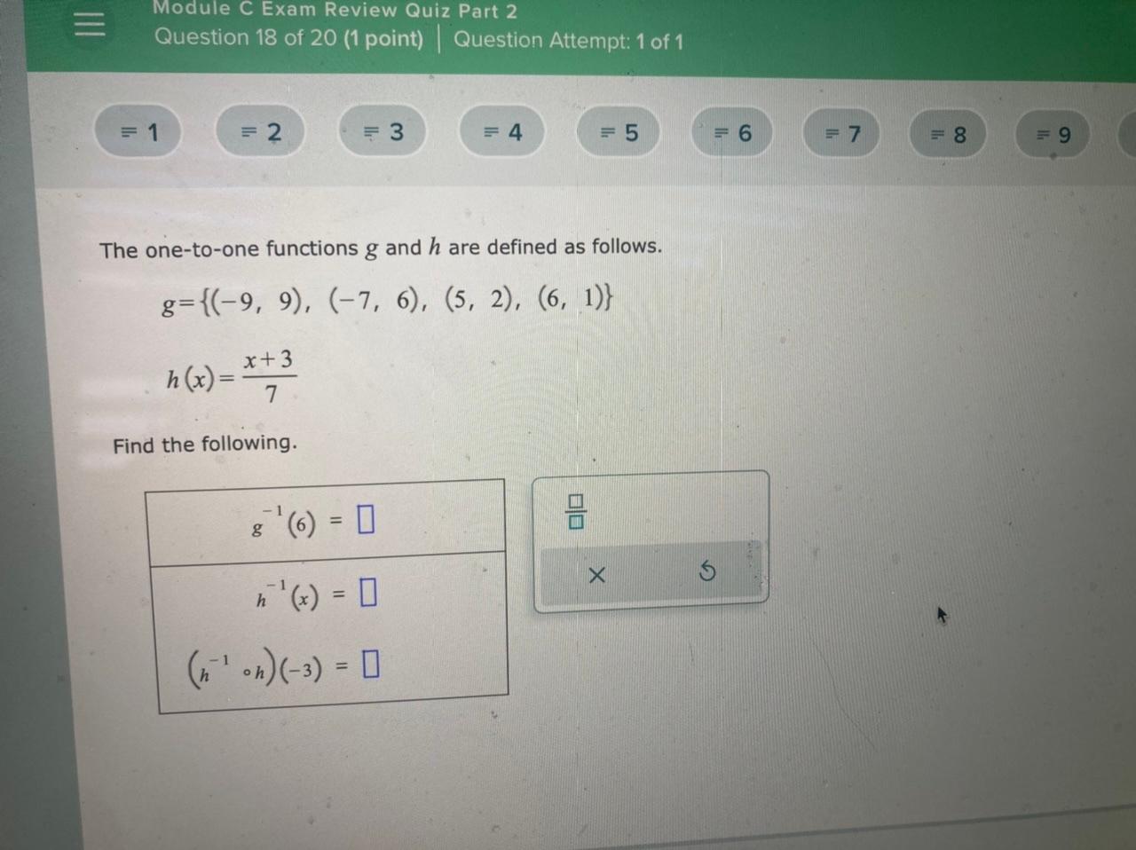 Solved Module C Exam Review Quiz Part 2 Question 18 of 20 (1 | Chegg.com