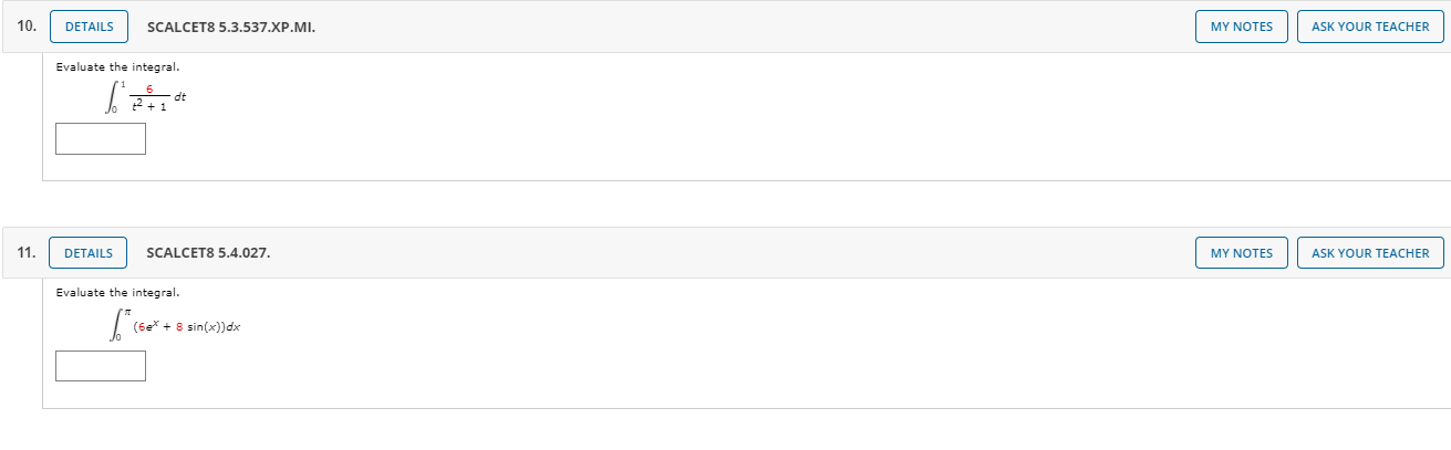 Solved 10. DETAILS SCALCET8 5.3.537.XP.MI. MY NOTES ASK YOUR | Chegg.com