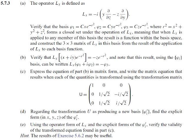 Solved operator Lx, is defined as... Verify that the | Chegg.com