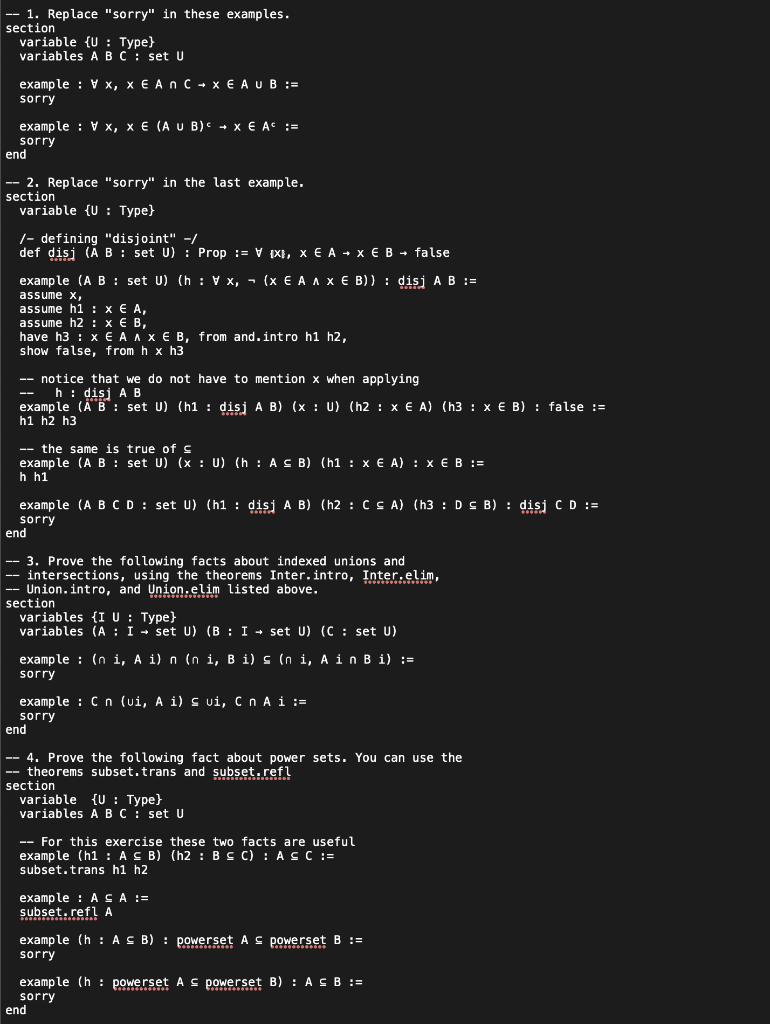 -- 1. Replace "sorry" in these examples. section | Chegg.com