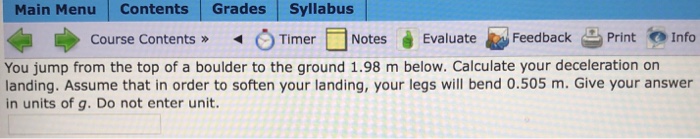 Solved Main Menu Contents Grades Syllabus Course Contents » | Chegg.com
