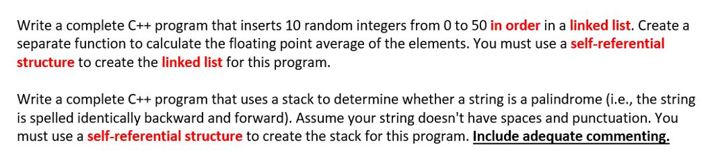 Solved Write a complete C++ program that inserts 10 random | Chegg.com