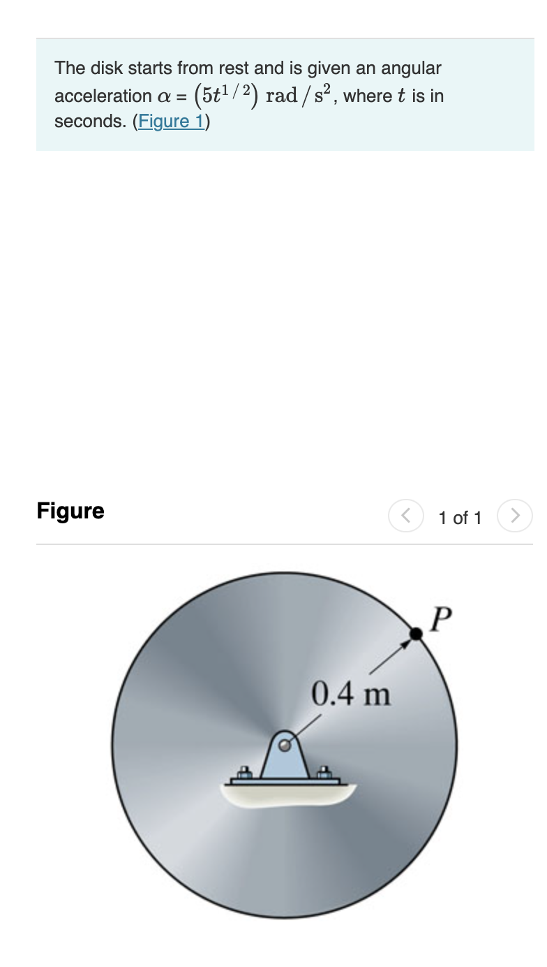 Solved The disk starts from rest and is given an angular | Chegg.com