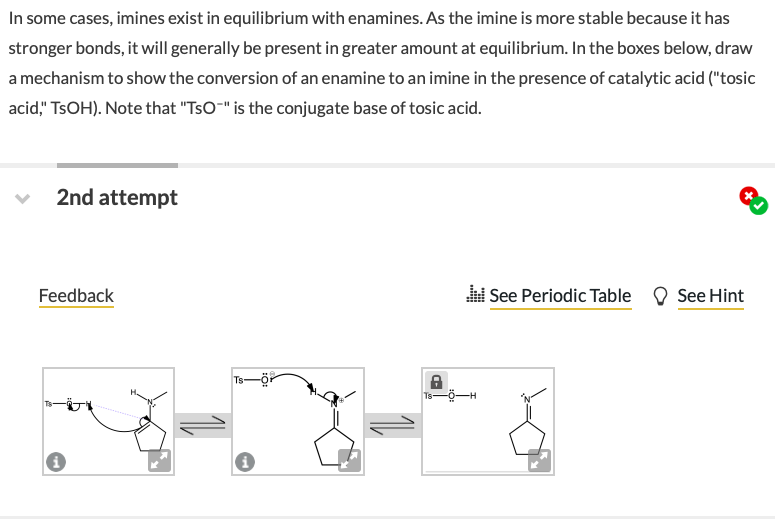 Solved In some cases, imines exist in equilibrium with | Chegg.com