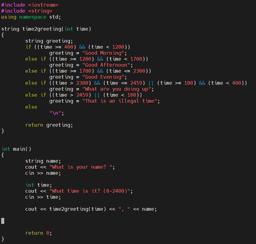 Solved Programming Assignment 6 Time2greeting Create A