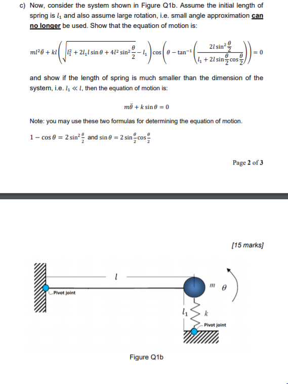 Solved c) Now, consider the system shown in Figure Q1b. | Chegg.com