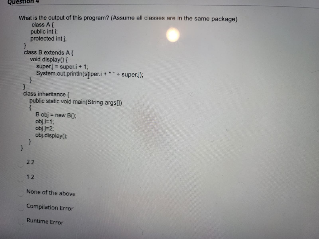 Solved What is the output of this program? (Assume all | Chegg.com
