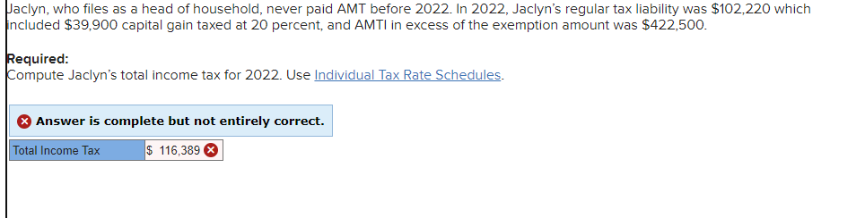 Solved aclyn, who files as a head of household, never paid | Chegg.com