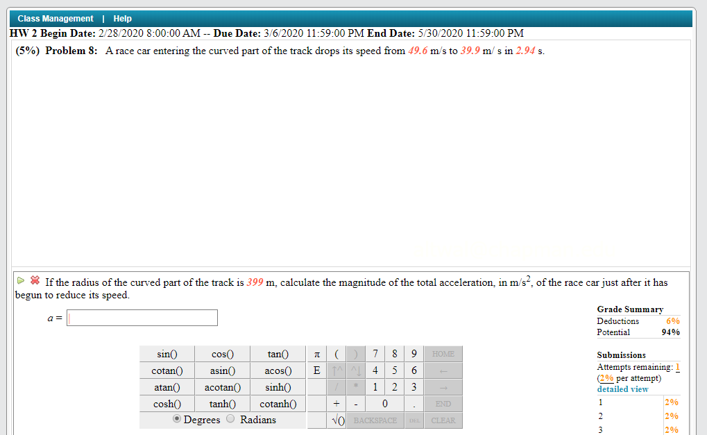 Solved Class Management | Help HW 2 Begin Date: 2/28/2020 | Chegg.com