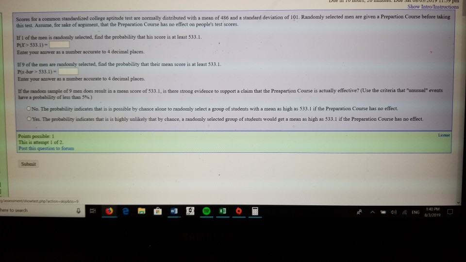 Solved Show Intro/Instructions Scores for a common | Chegg.com