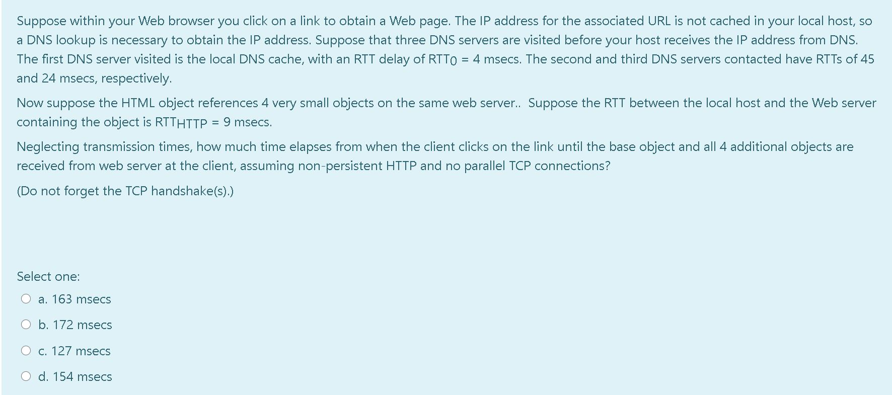 Solved Suppose within your Web browser you click on a link | Chegg.com