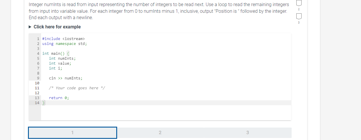 Solved Integer Numlnts Is Read From Input Representing The