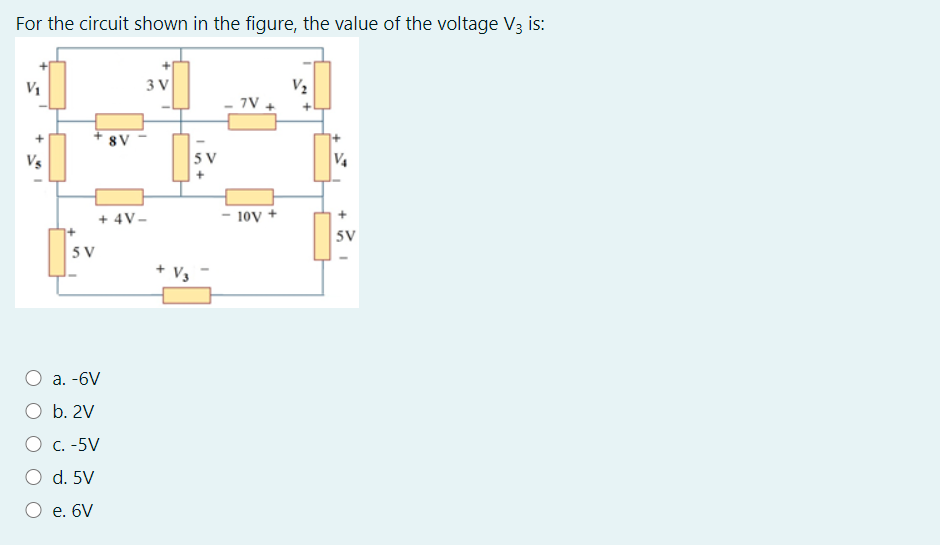 Solved For the circuit shown in the figure, the value of the | Chegg.com