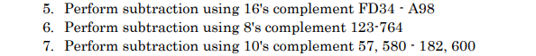 Solved 5. Perform subtraction using 16's complement FD34 - | Chegg.com
