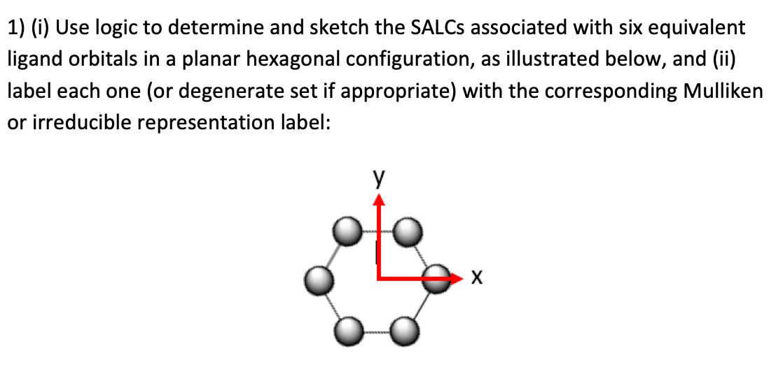1) (i) Use logic to determine and sketch the SALCS | Chegg.com