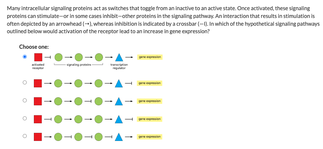 Solved Many intracellular signaling proteins act as switches | Chegg.com