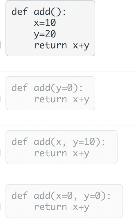 Solved Which of the following functions will run without | Chegg.com
