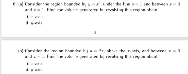 Solved (a) Consider the region bounded by y=x3, under the | Chegg.com