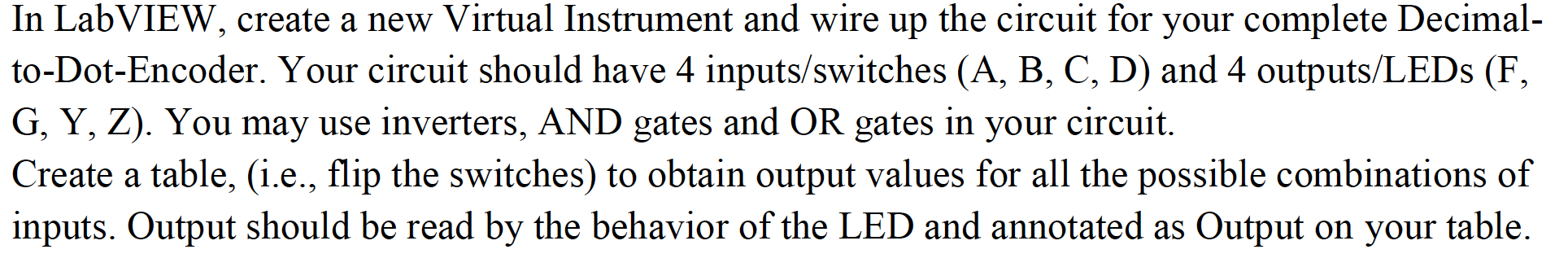 Solved In LabVIEW, create a new Virtual Instrument and wire | Chegg.com