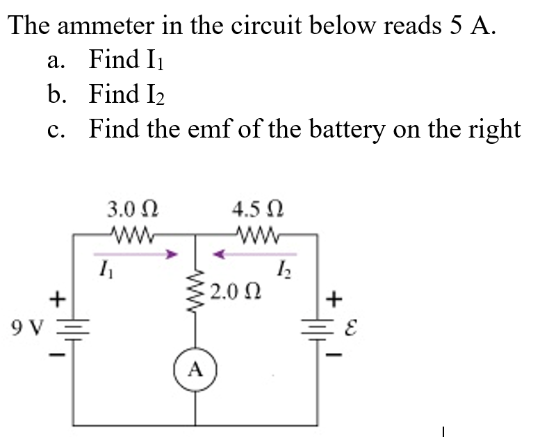 Solved The ammeter in the circuit below reads 5 A. a. Find | Chegg.com