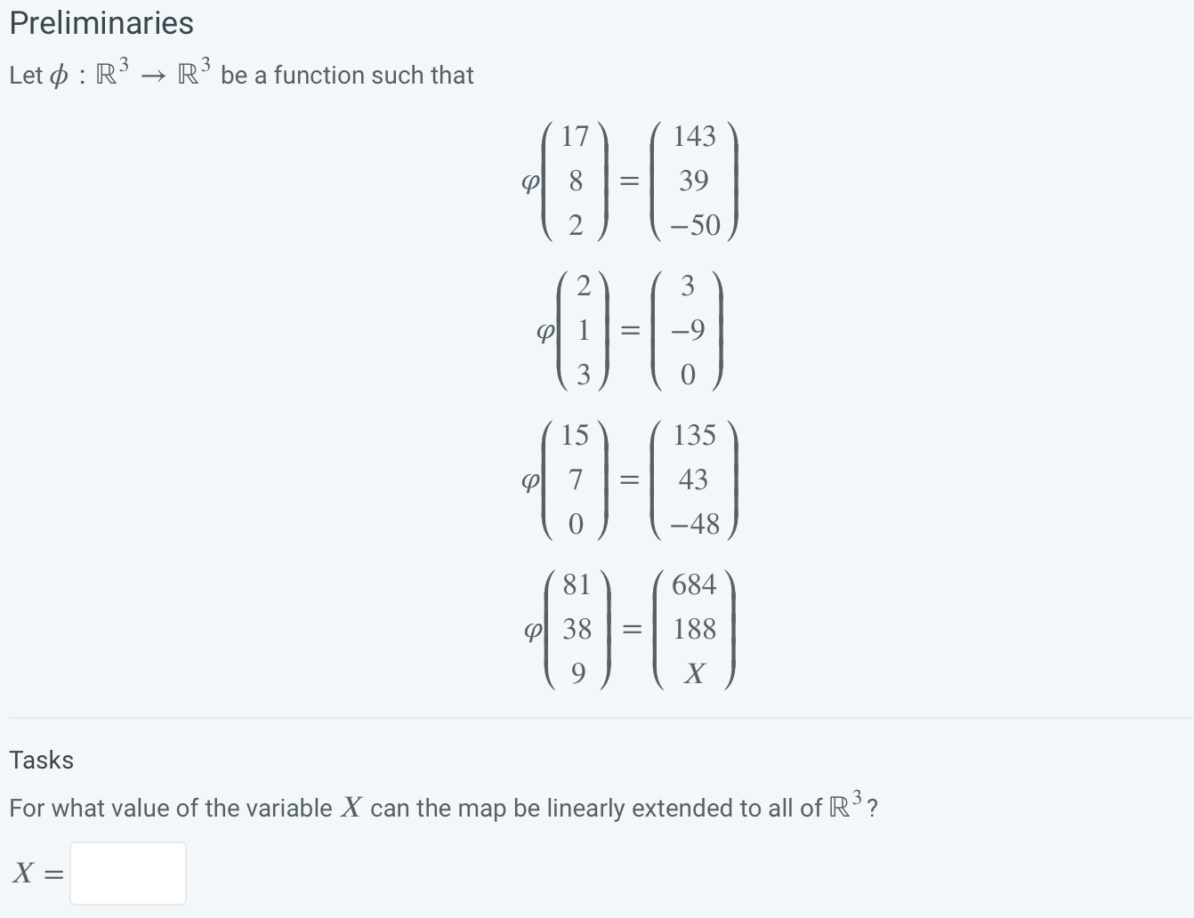 Solved Preliminaries Let ϕ:R3→R3 be a function such that | Chegg.com