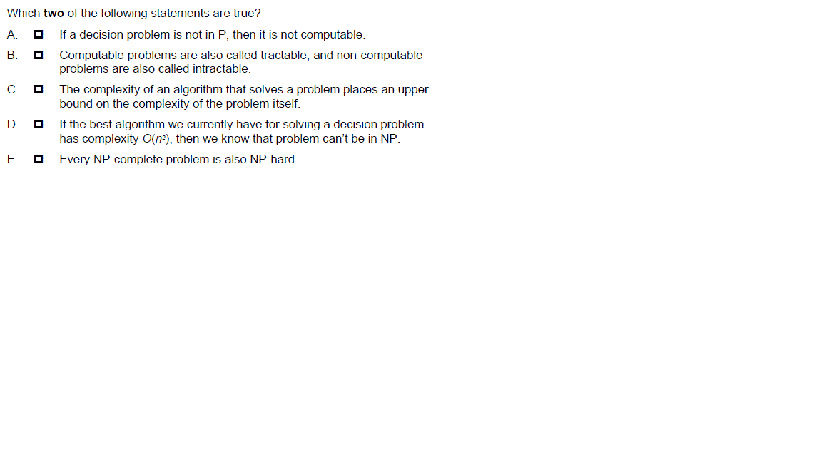 Solved Which two of the following statements are true? A If | Chegg.com