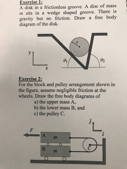 Solved Exercise 1: A disk in a frictionless groove. A disc | Chegg.com