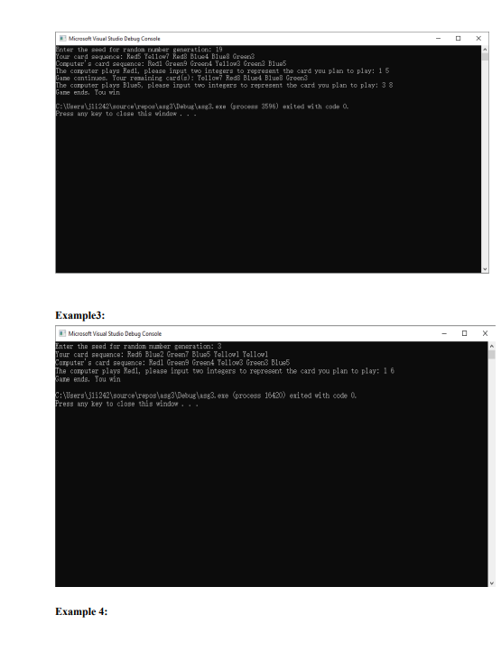 Solved Part B: Playing the Simple UNO Game Extend your | Chegg.com
