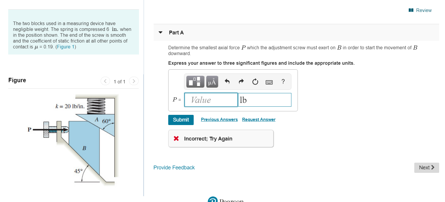 Solved The two blocks used in a measuring device have | Chegg.com
