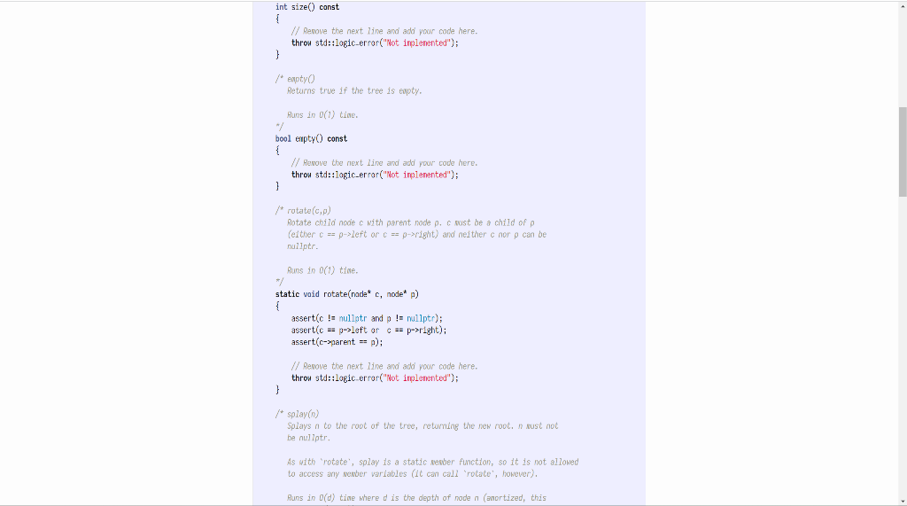 Solved In this assignment you're going to implement splay | Chegg.com