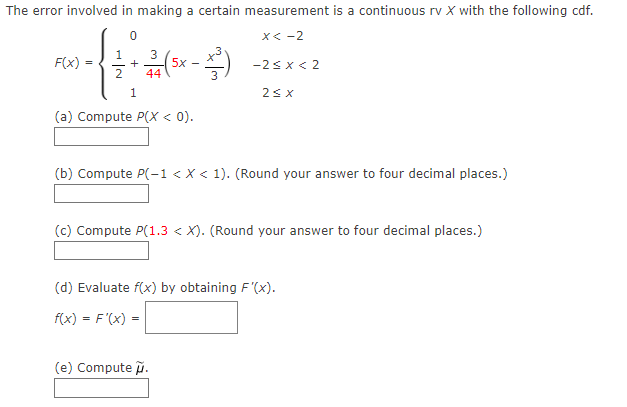 Solved error involved in making a certain measurement is a | Chegg.com