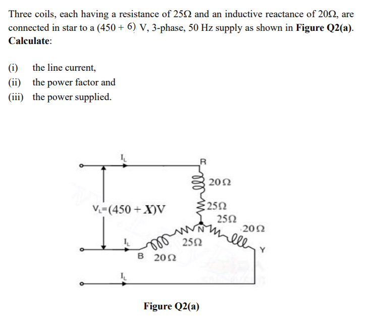 Solved Three Coils Each Having A Resistance Of 2512 And An