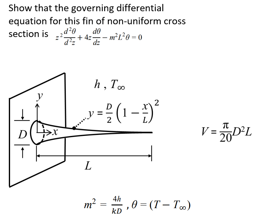 Solved Show that the governing differential equation for | Chegg.com
