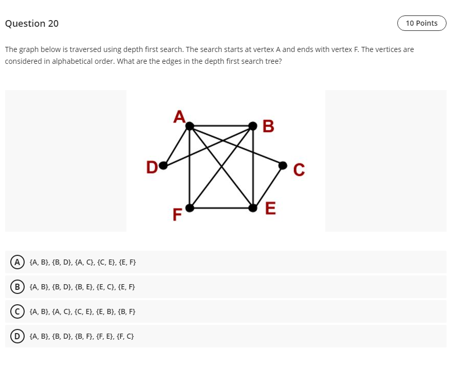 Solved The graph below is traversed using depth first | Chegg.com