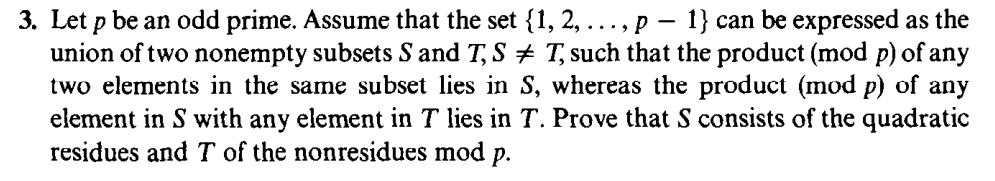 Solved 3. Let p be an odd prime. Assume that the set | Chegg.com