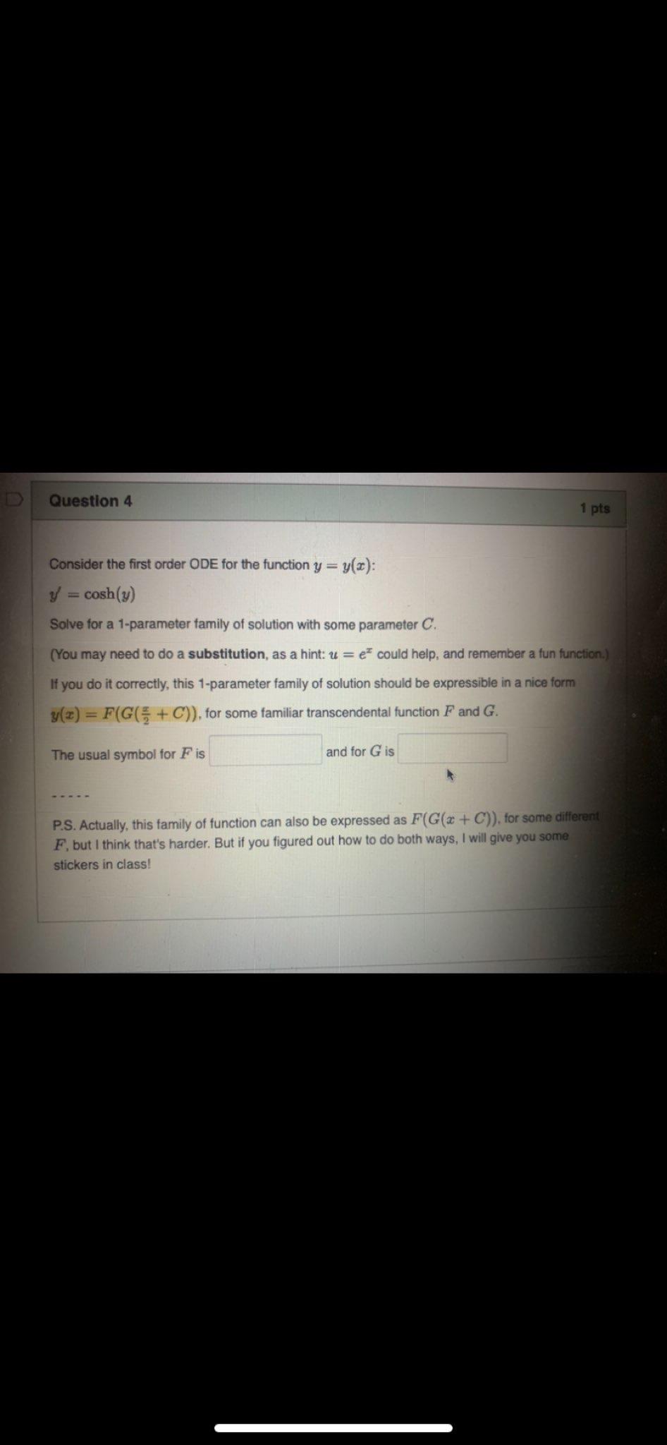 Solved Consider The First Order Ode For The Function Y Y X
