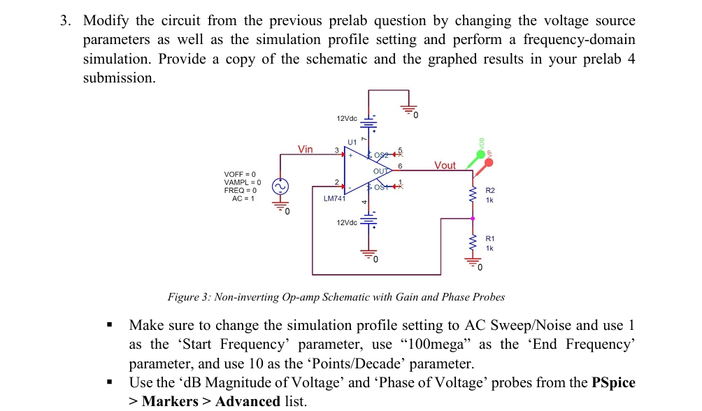 Solved Modify the circuit from the previous prelab question | Chegg.com