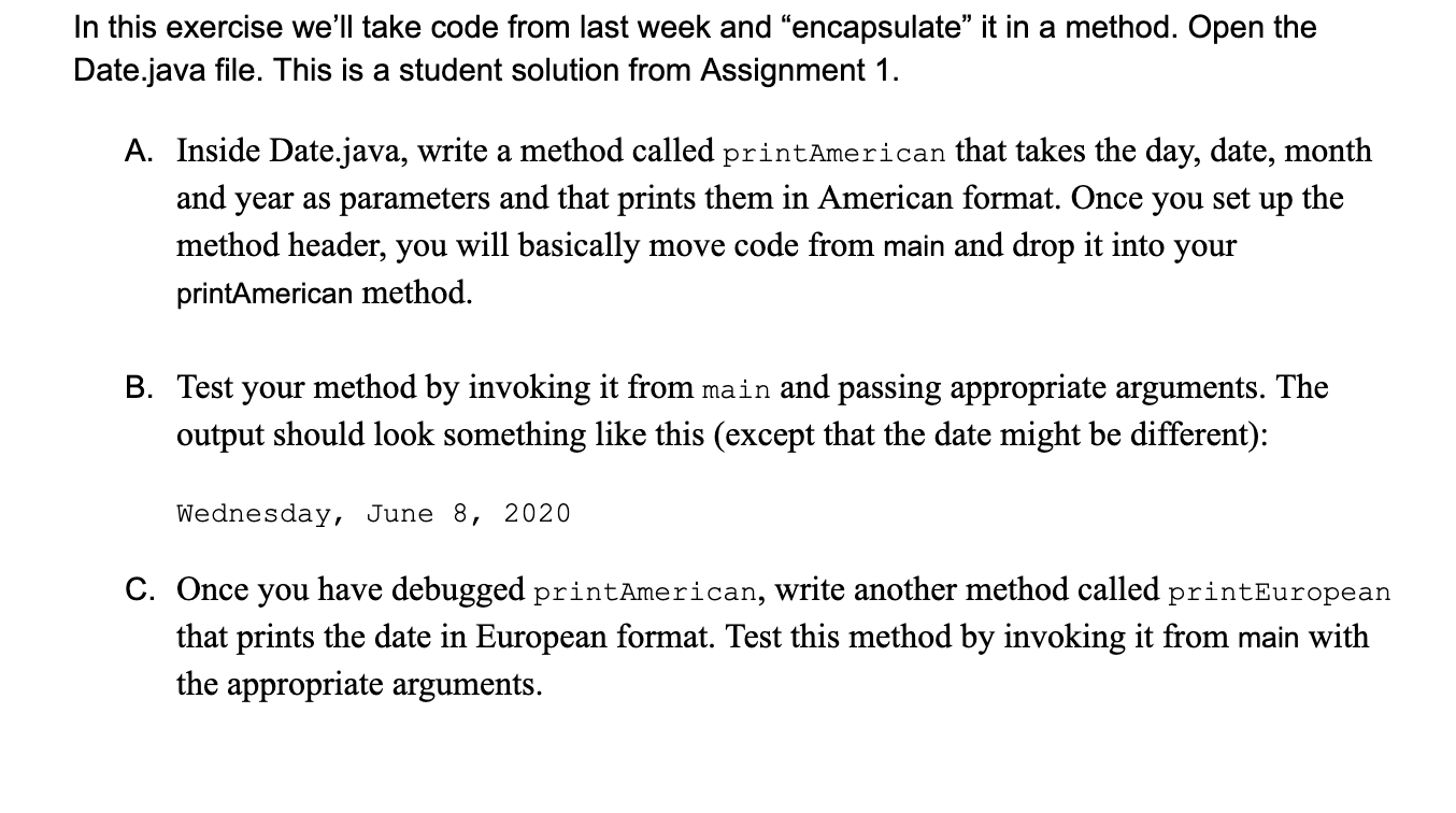 Solved In this exercise we'll take code from last week and | Chegg.com