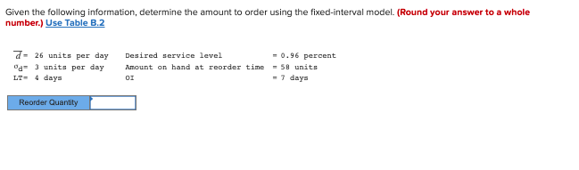 Solved Given the following information, determine the amount | Chegg.com