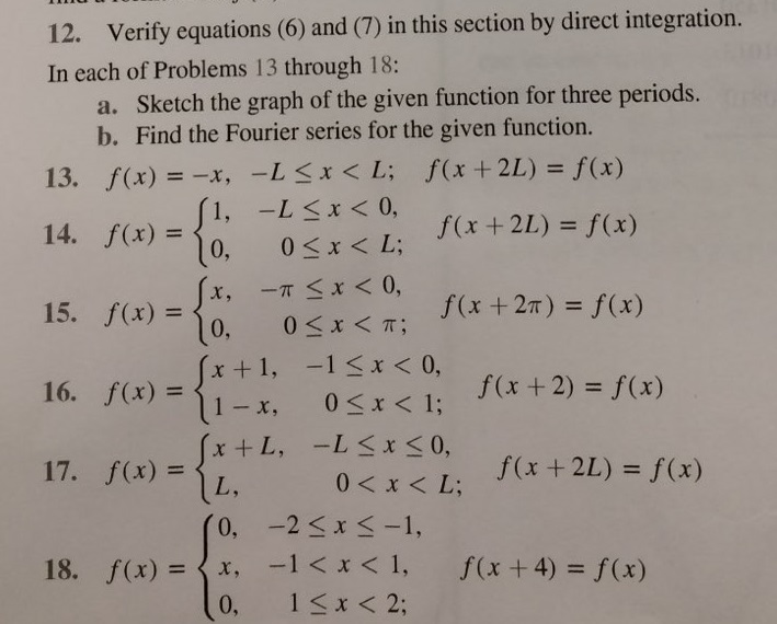 Solved Problem #14 a.) sketch the graph of the given | Chegg.com