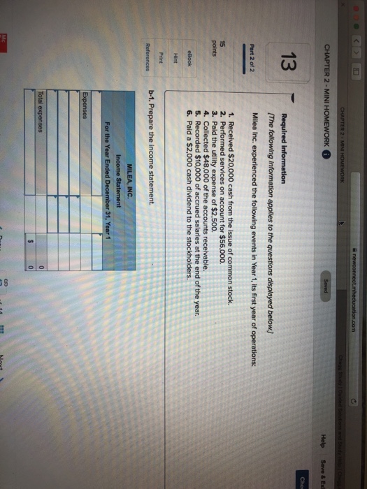 Solved 2 - MINI HOMEWORK Che 13 equlloynd The following | Chegg.com