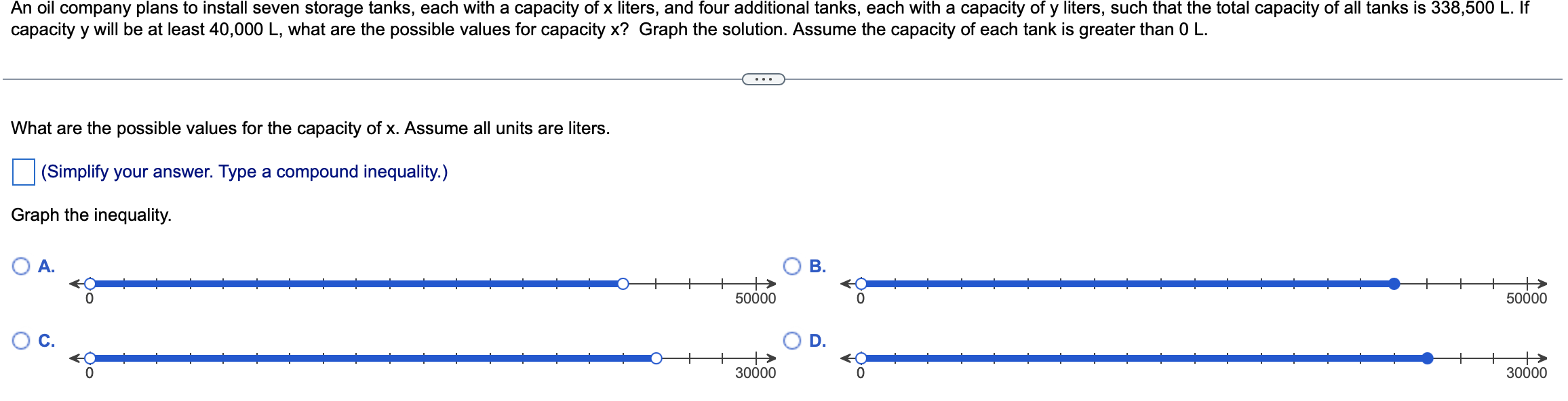 Solved What are the possible values for the capacity of x. | Chegg.com
