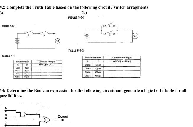 Solved #2: Complete the Truth Table based on the following | Chegg.com