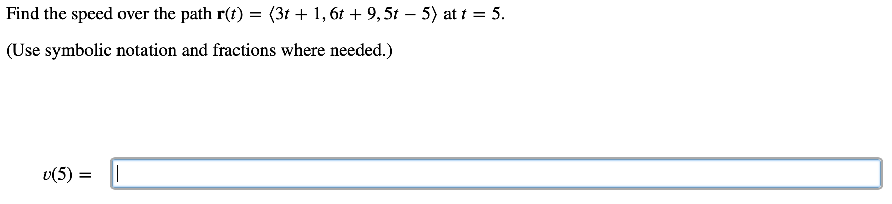Solved Find the speed over the path | Chegg.com