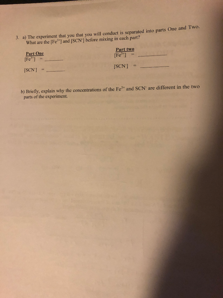 Solved 3 A The Experiment That You That You Will Conduct